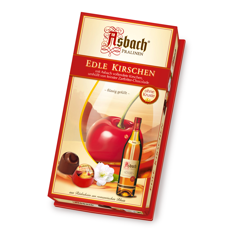 Asbach Noble cherries in dark chocolate without crust 100g / 3.52oz