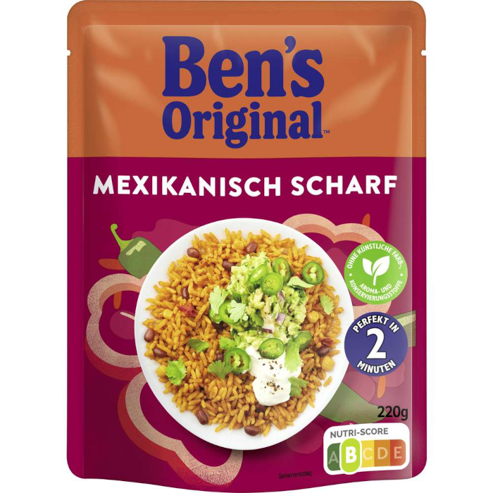 BEN´S ORIGINAL™ Express-Reis Mexikanisch Scharf 220g – Brands of Germany