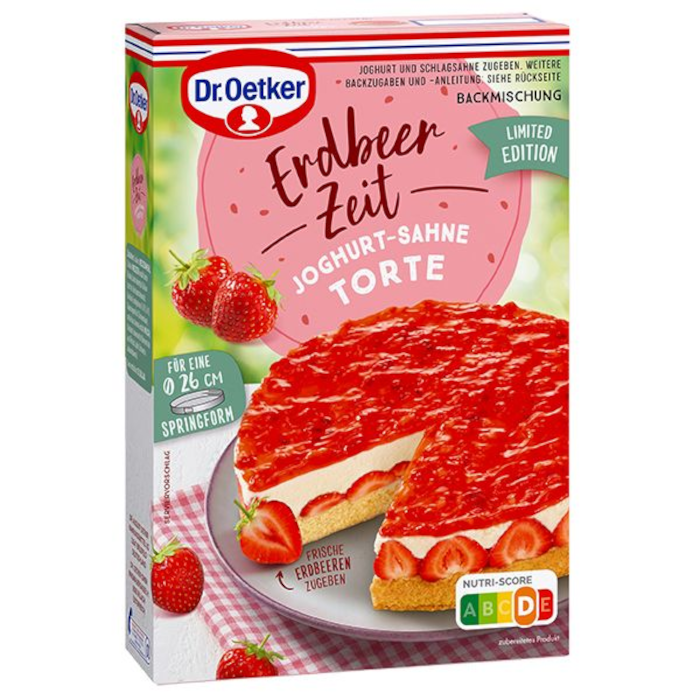 Dr. Oetker Erdbeer Zeit Joghurt-Sahne-Torte Backmischung