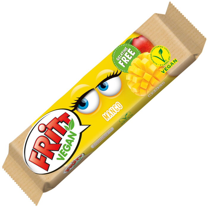 Fritt Vegan Mango Kaubonbonstreifen 56g / 1.97oz