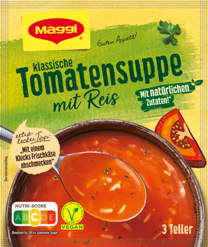 Maggi Guten Appetit vegan tomato soup with rice