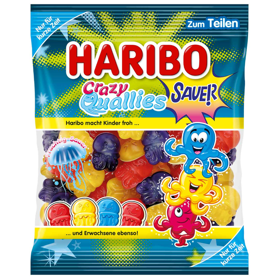 HARIBO Crazy Quallies Sour, Limited Edition 160g / 5.64oz