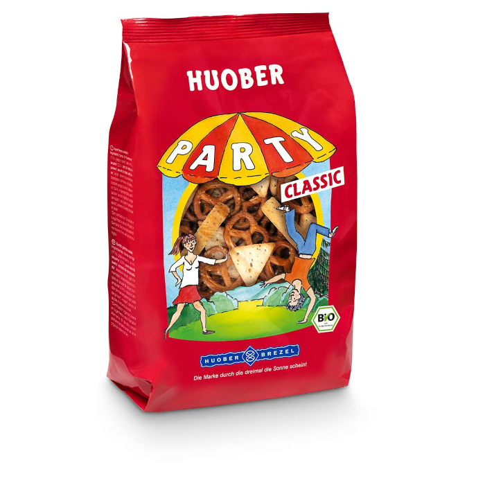 Huober Party Mix Classic Pretzels & Crackers Organic 200g / 7.05oz