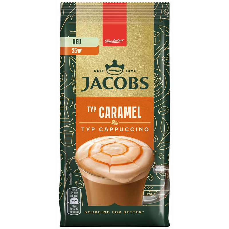 Jacobs Instant Cappuccino Type Caramel 360g / 12.69oz