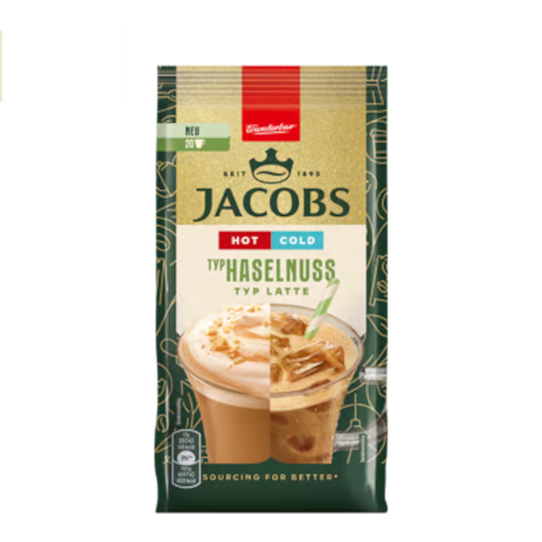 Jacobs Instant Cappuccino Hazelnut Latte Hot & Cold 340g / 12oz