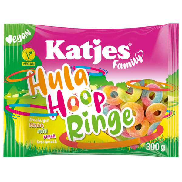 Katjes Famille Cerceaux Hula Hoop Pâtes de fruits véganes 300g / 10.58
