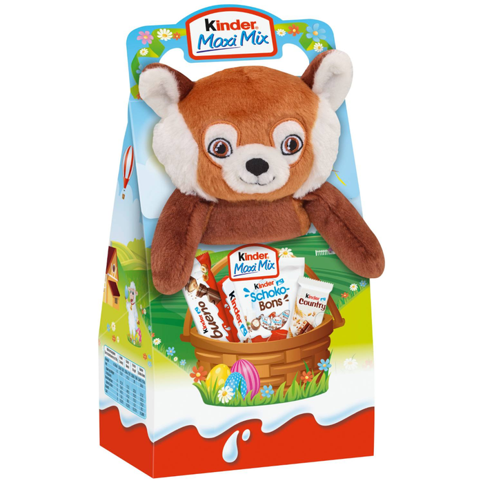 Ferrero Kinder Maxi Mix with plush toy 'Roman Rotfell' 133g / 4.69oz