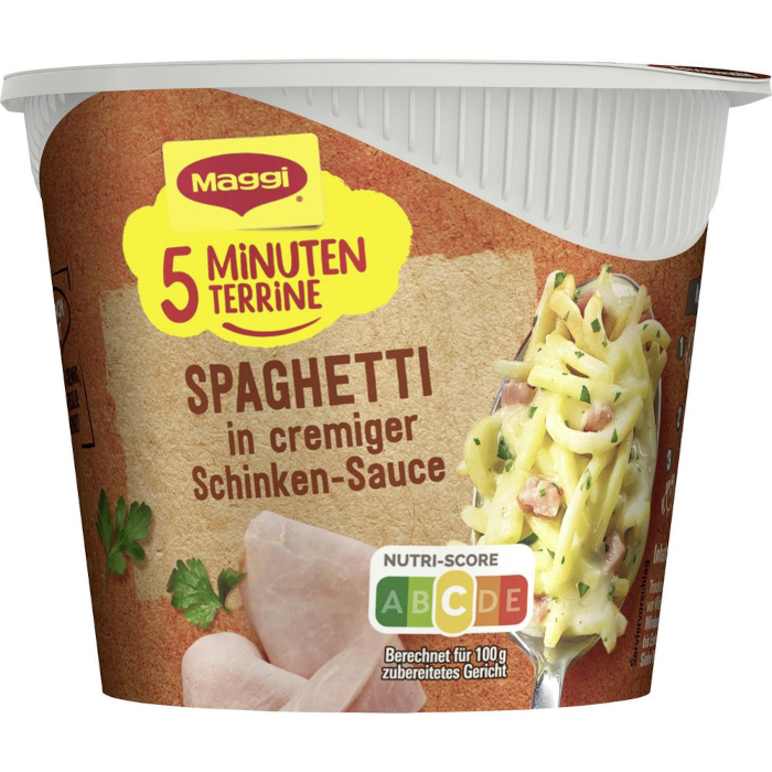 Maggi 5 Minuten Terrine Spaghetti in Schinken Sauce 64g / 2.25oz ...