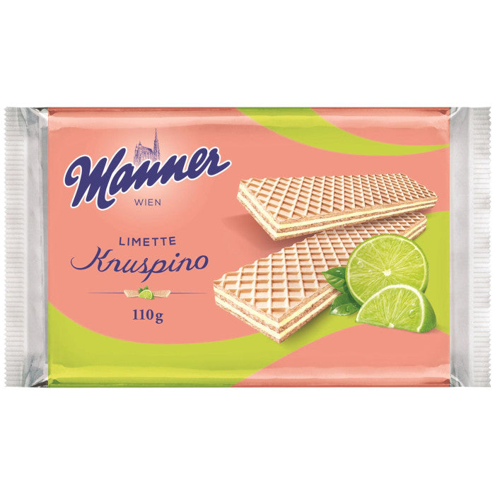 Manner Knuspino Lime wafer biscuits 110g / 3.88oz