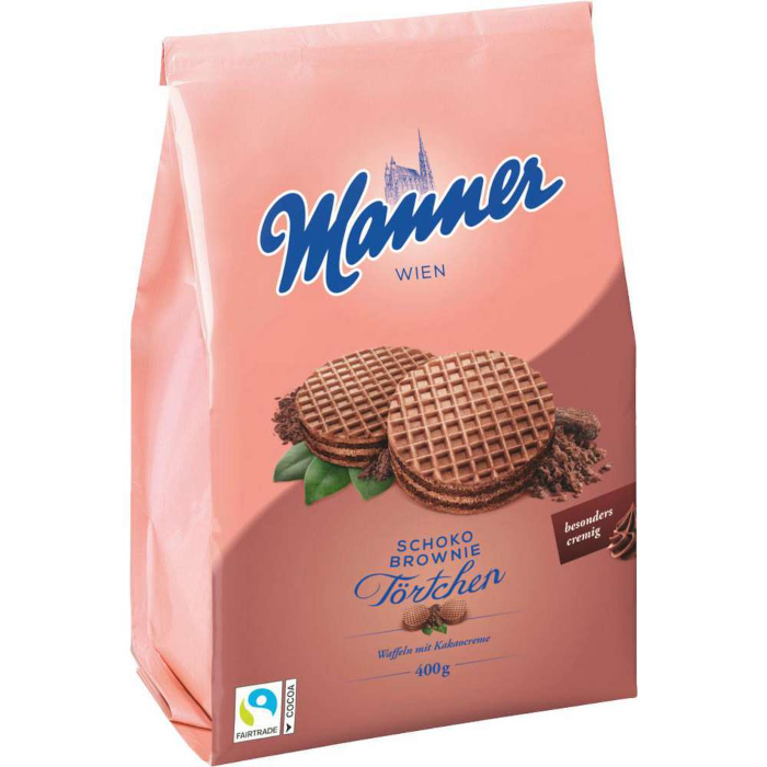 Manner chocolate brownie cupcakes, crispy wafer thaler 400g / 14.1oz