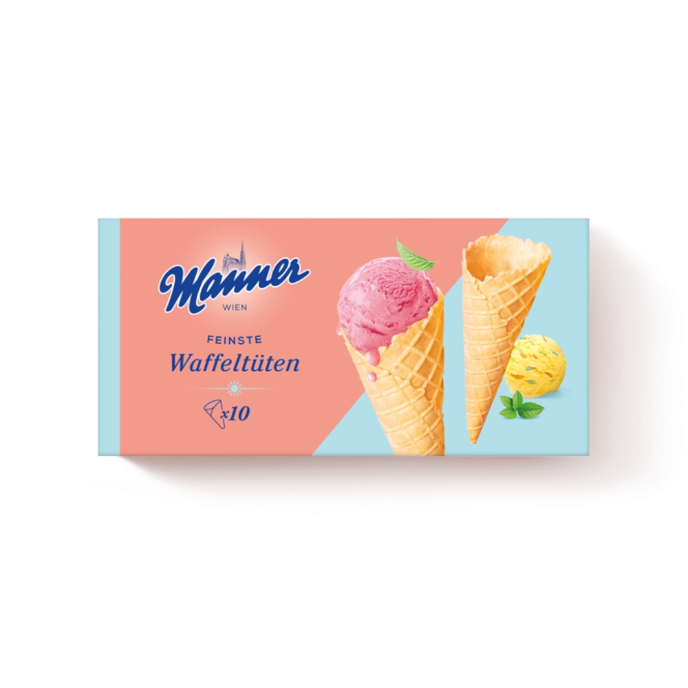 Manner Finest Waffle Cones Ice Cream Cones 25g / 4.4oz