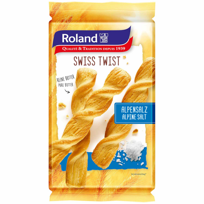Roland Swiss Twist Alpine Salt Pastry Sticks 100g / 3.52oz