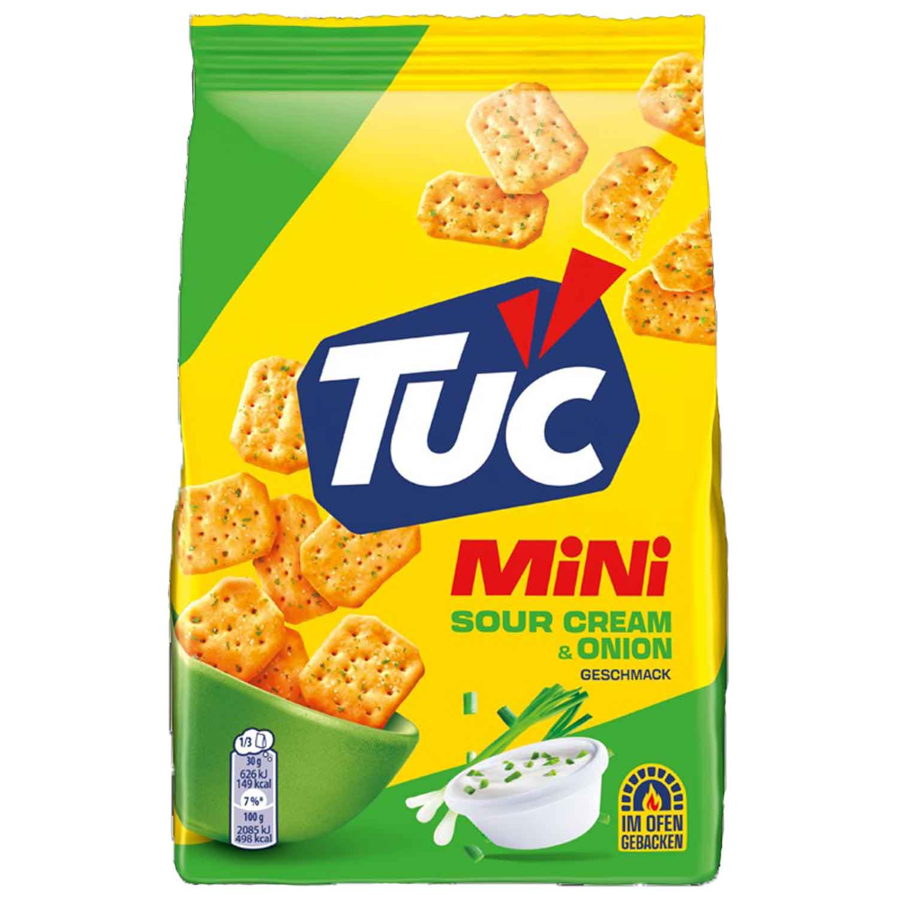 Tuc Mini Sour Cream & Onion Crackers 120g / 4.23oz