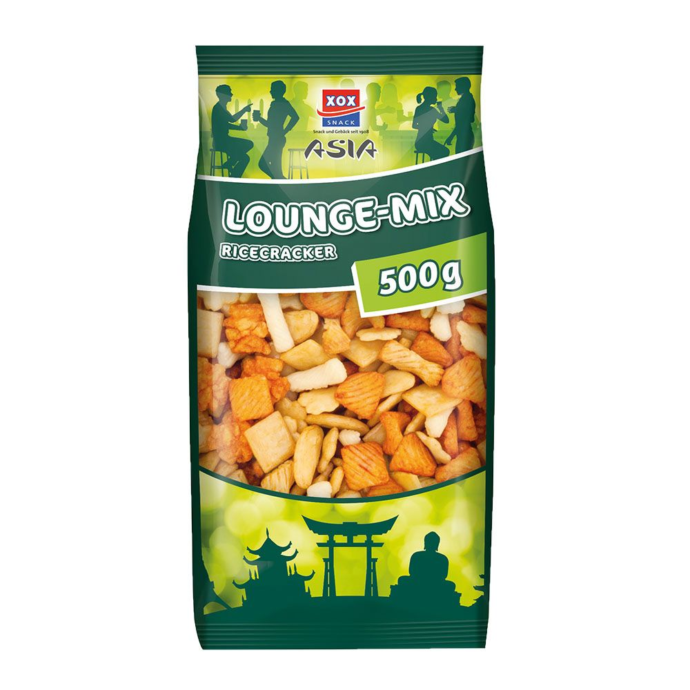 XOX Asia Lounge Mixed Rice Crackers 500g / 17.64oz