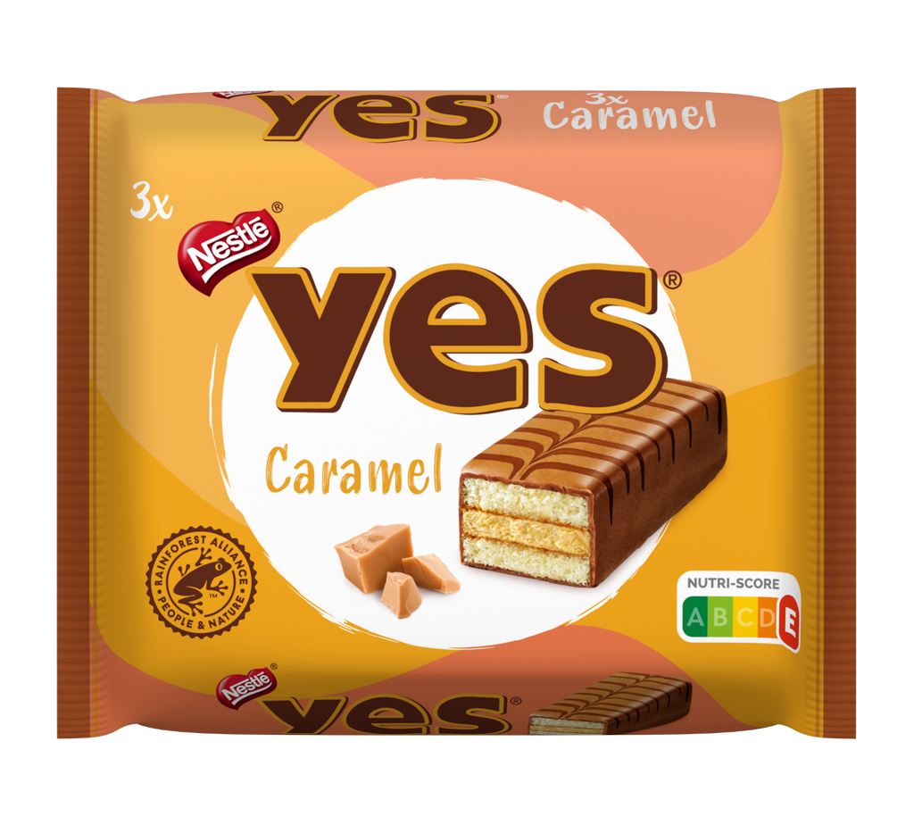 Nestlé Yes Cake Bar Caramel 3 pieces 96g / 3.38oz