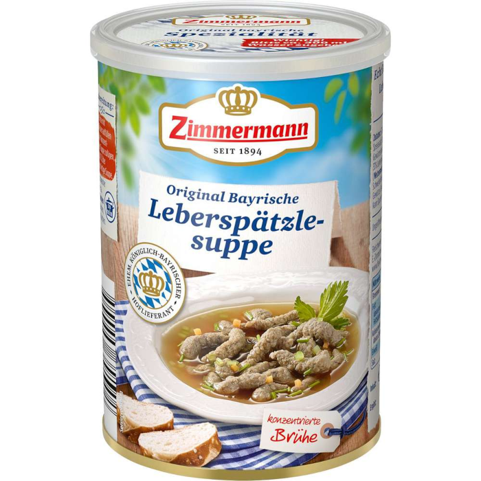 Zimmermann Original Bavarian Liver Spaetzle Soup 400ml