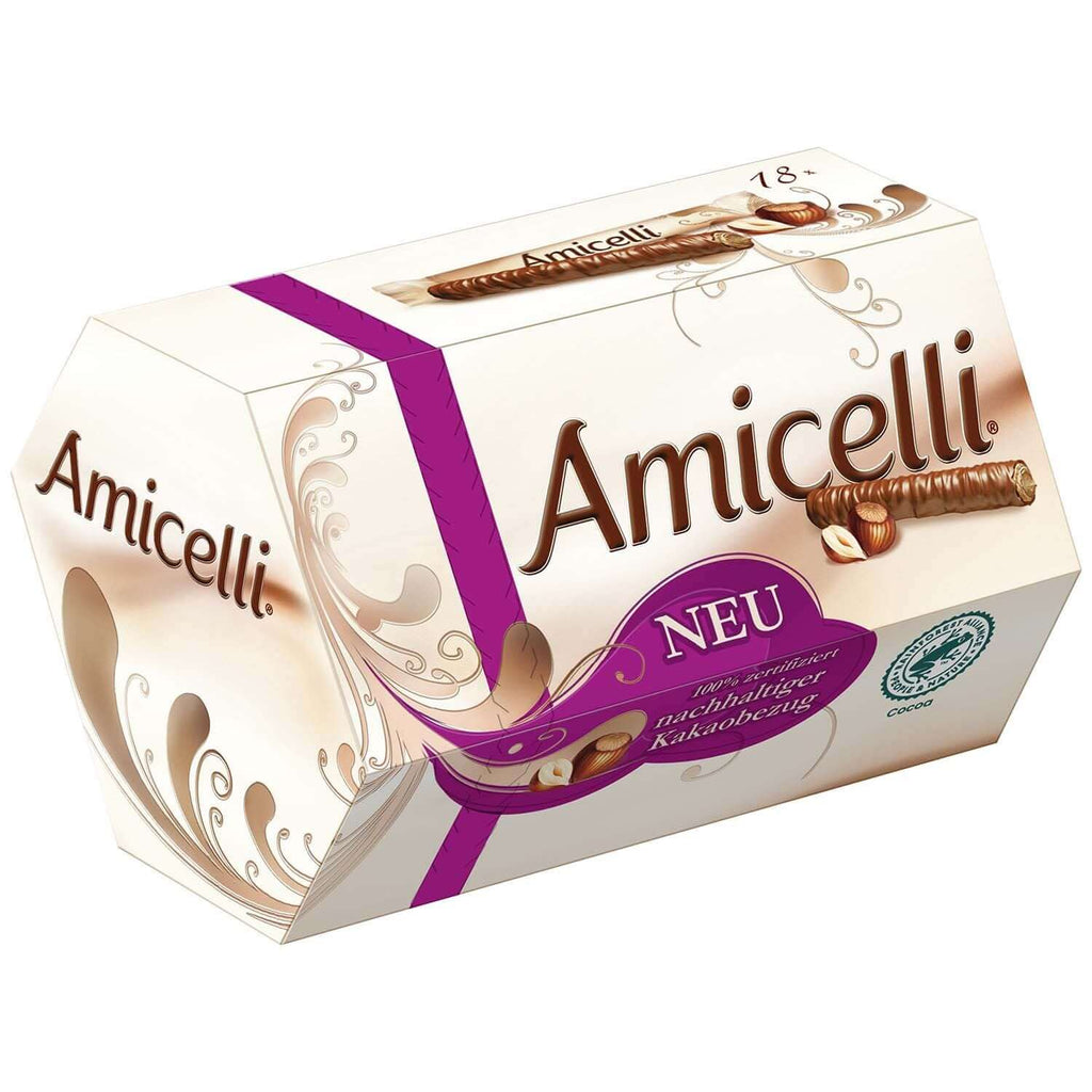 Amicelli wafer rolls with hazelnut cream filling 16 pieces