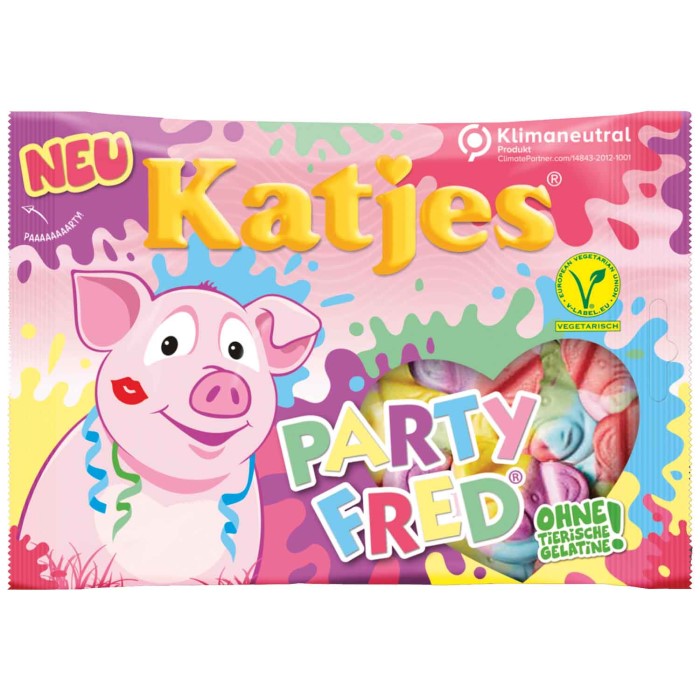 Katjes Party Fred vegetarian foam sugar fruit gum 175g