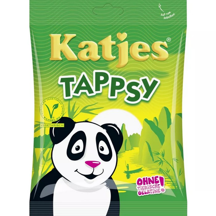 Katjes Tappsy licorice and foam sugar panda bear 175g
