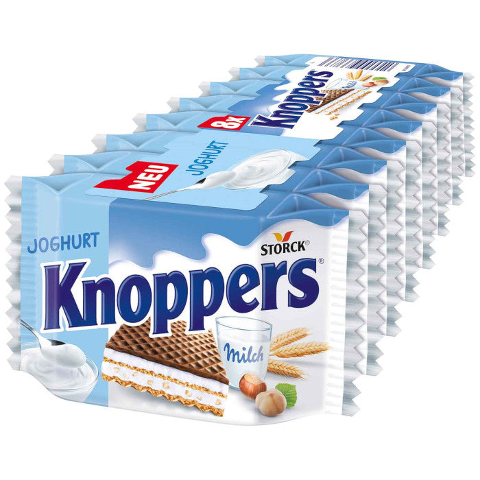 Storck Knoppers yogurt hazelnut wafers 8 pieces – Brands of Germany