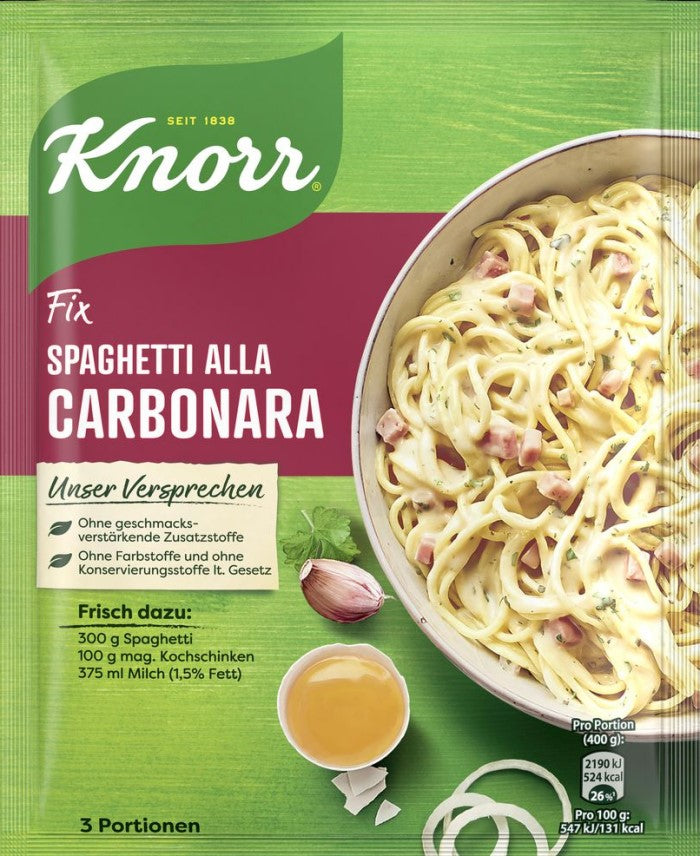 Knorr for Spaghetti alla Carbonara 36g / 1.26 oz. NET. WT.