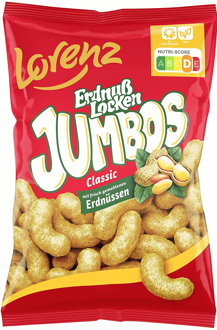 Lorenz Peanut Puffs Jumbos extra large peanut flips 150g