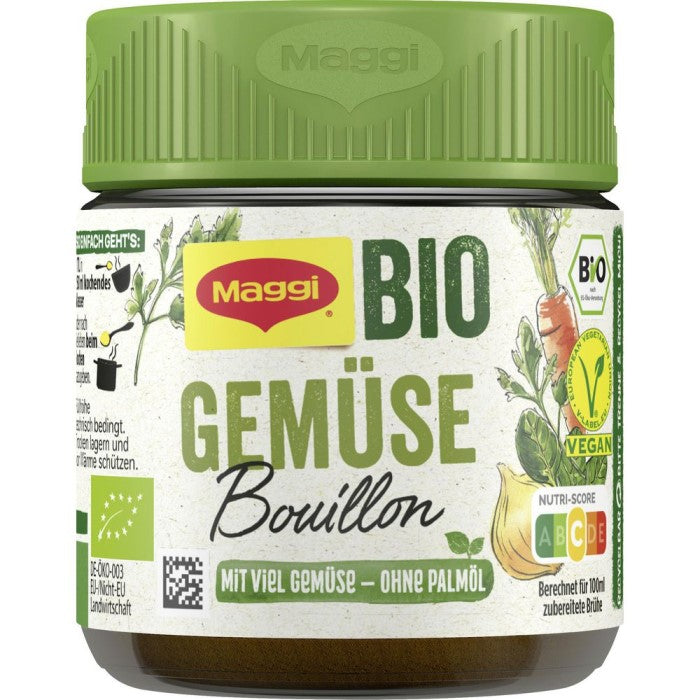 Maggi vegan organic vegetable broth in jar makes 5.5 liters