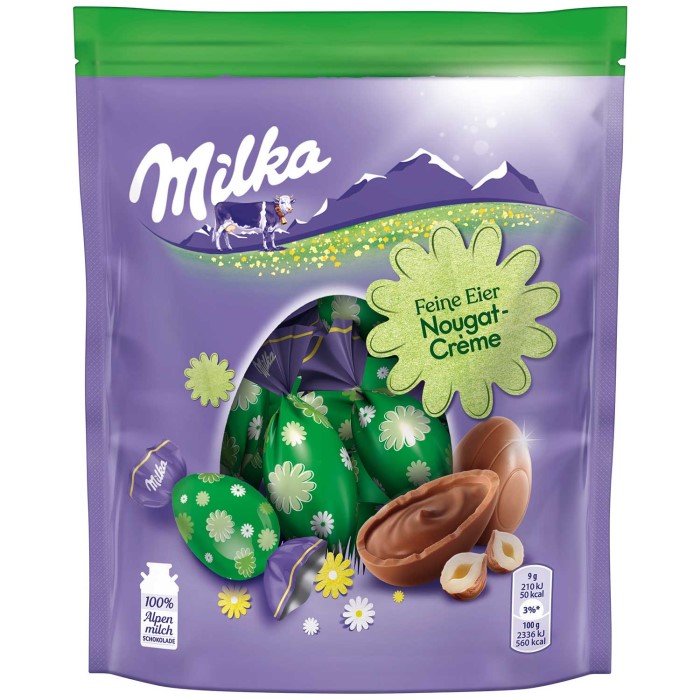 Milka Fine Chocolate Eggs Nougat Cream Easter 90g / 3.17 oz