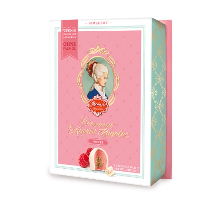 Reber Weisse Constanze Raspberry Monzart balls 6 pieces 120g