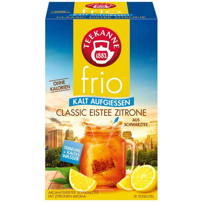 Teapot frio classic iced tea lemon tea to pour cold 18 tea bags