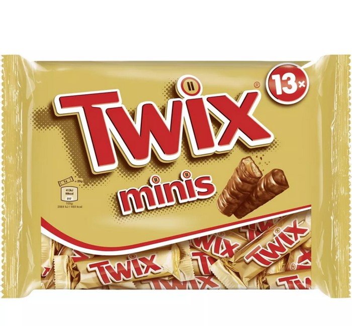 Twix Minis cookie candy bar with caramel 275g